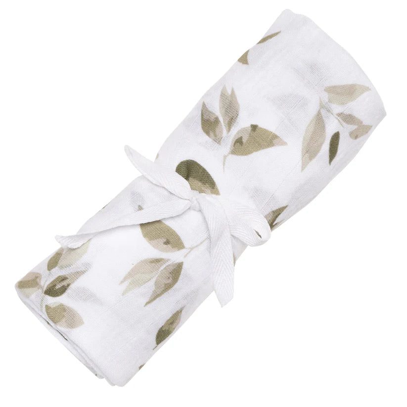 Perlimpinpin Cotton Muslin Single Swaddle (Leaves) - babyandme.ca ...